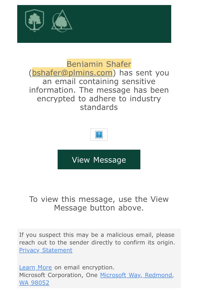 Cyber Corner: Encrypted Email Procedures